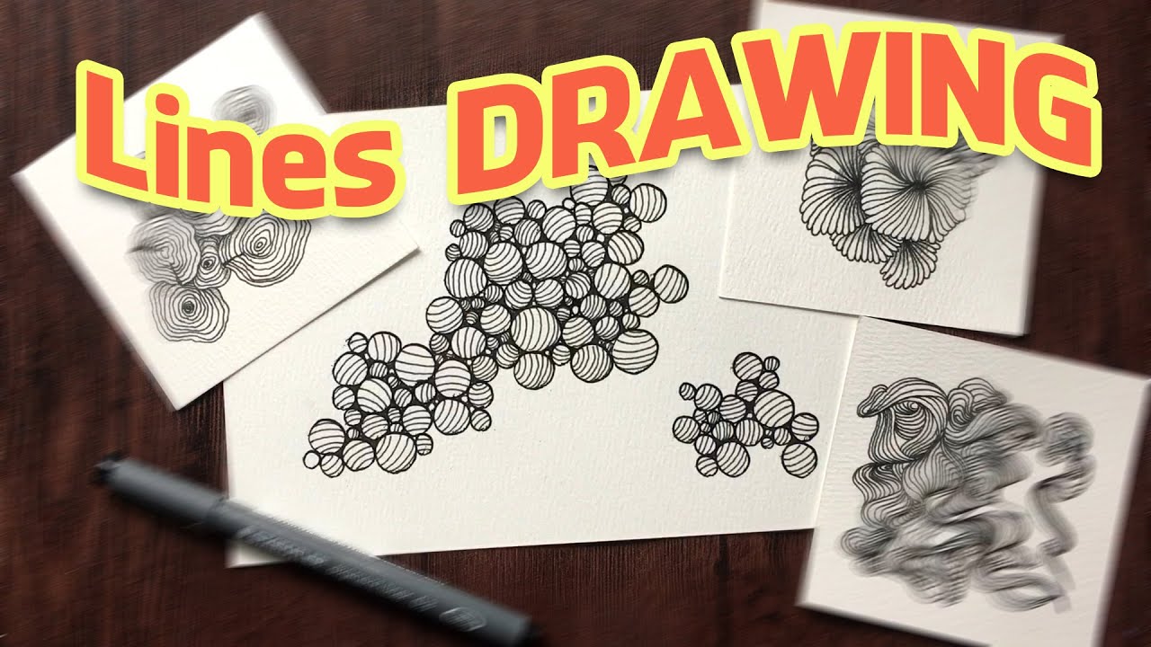 Lines drawing with Doodles by Q| Practice every day. - YouTube