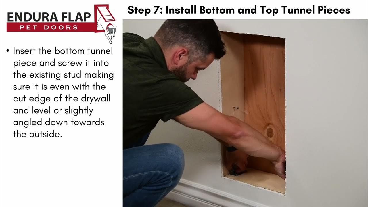 How to Install an Endura Flap E2 Pet Door for Walls - YouTube