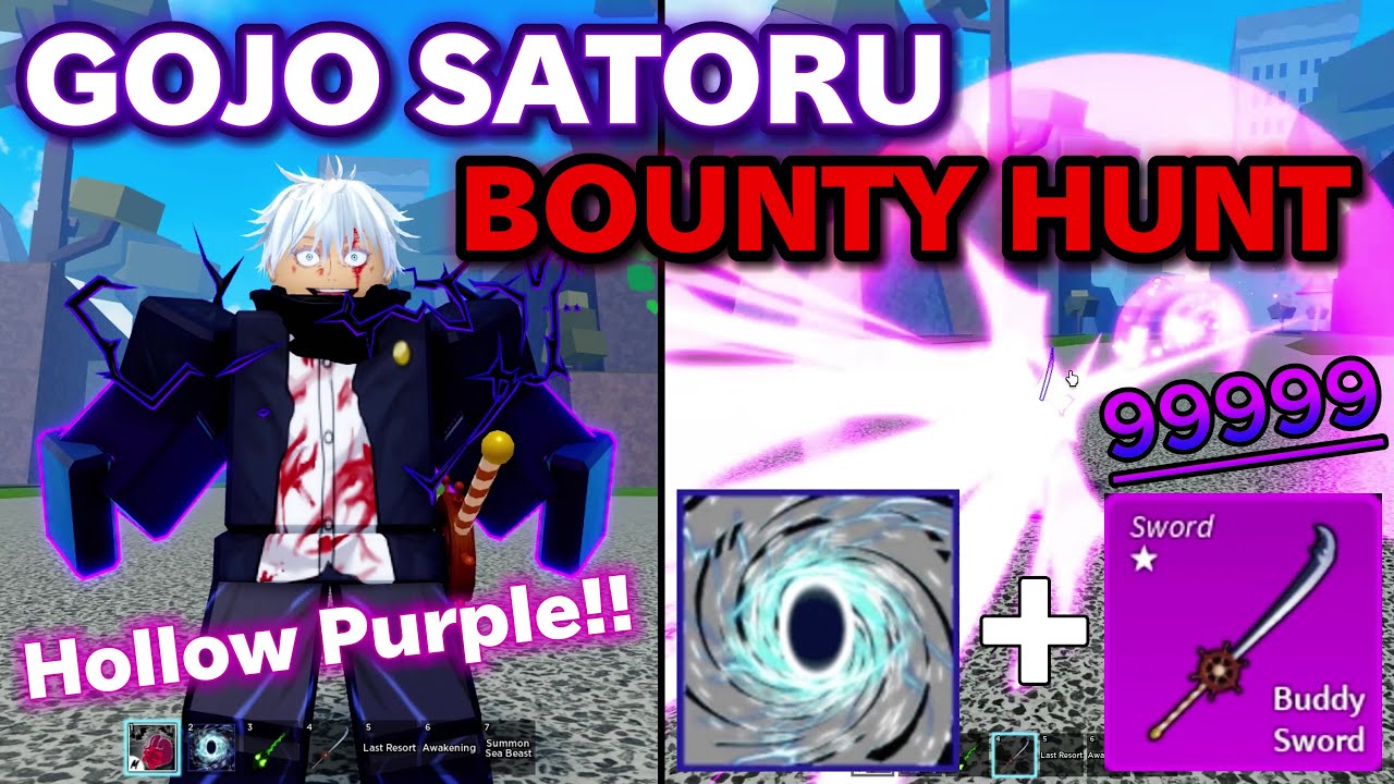 Blox Fruits Gojo Satoru Bounty Hunting!!(Portal + Buddy Sword ...