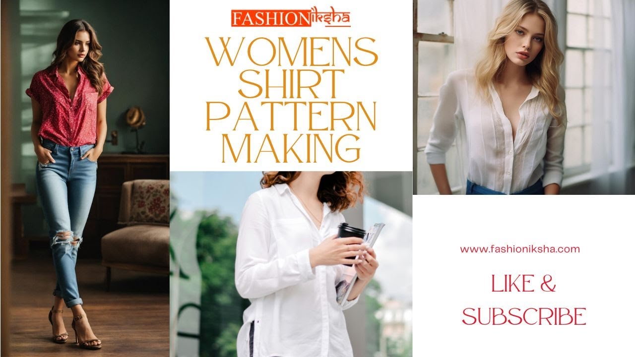 How To Draft Shirt Pattern?? | Shirt Pattern drafting | Women's shirt ...