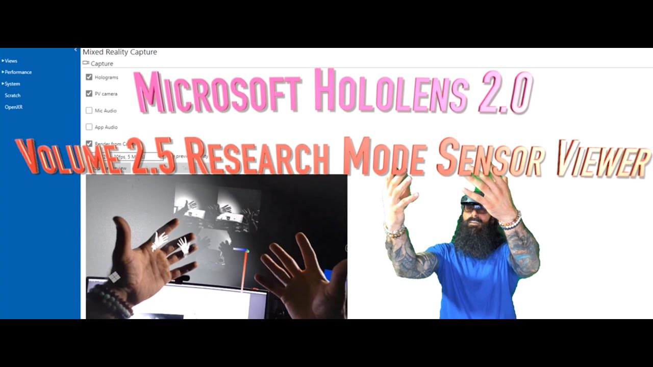 Microsoft Hololens 2.0 Volume 2.5 Research Mode Sensor Stream - YouTube