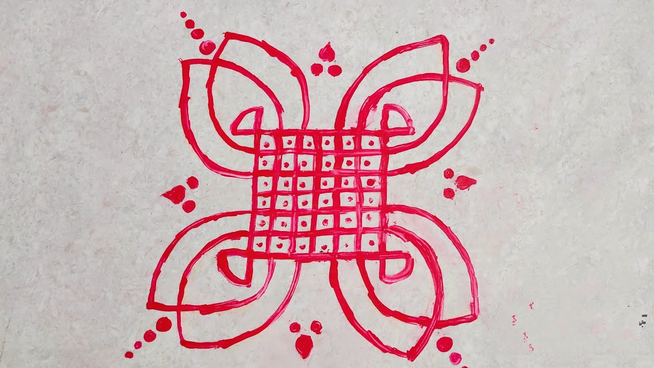 Mandana Art Rangoli ll Simple Rangoli Design - YouTube