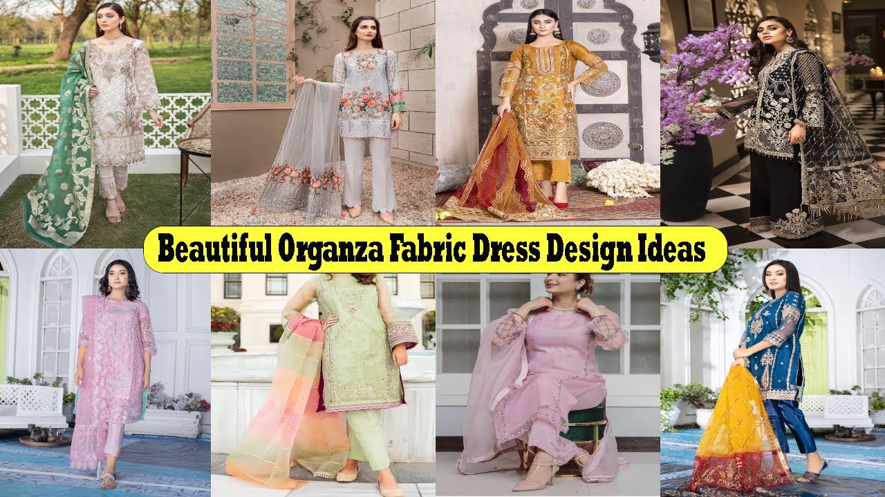 Beautiful Organza Fabric Dress Design Ideas | Organza Frock Suit Design ...
