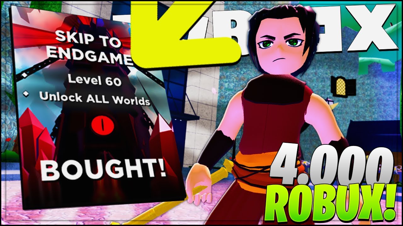 COMPREI o SKIP TO ENDGAME! *LEVEL 60* 4.000 ROBUX no WORLD ZERO do ...