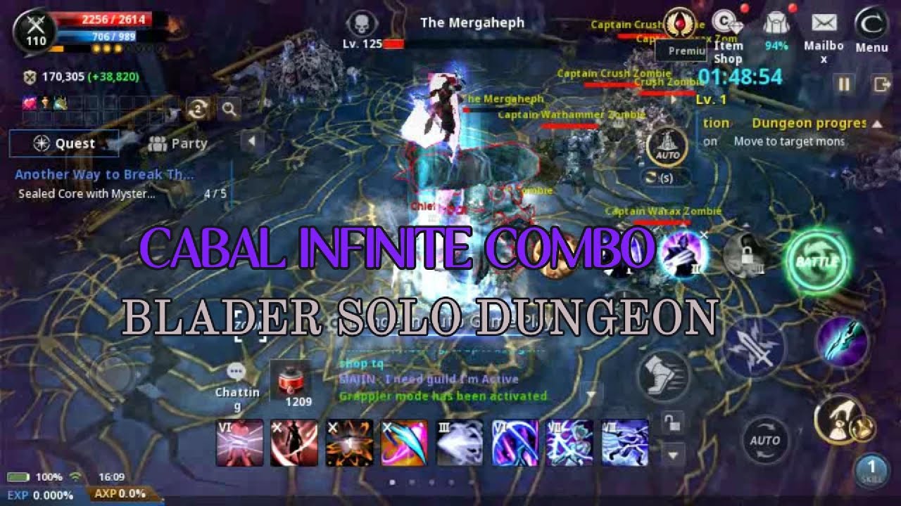 BLADER SOLO DUNGEON OBT [CABAL INFINITE COMBO] - YouTube