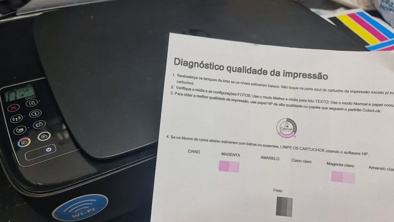 Como imprimir página de teste hp 416, página Diagnóstico qualidade de ...