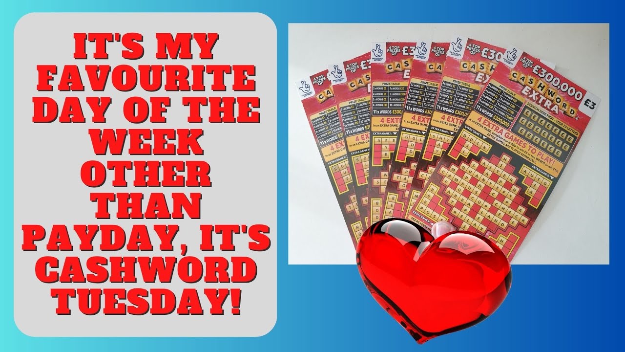 6 Fun scratch cards to brighten your day. £18 of the £3 Cashword Extra ...