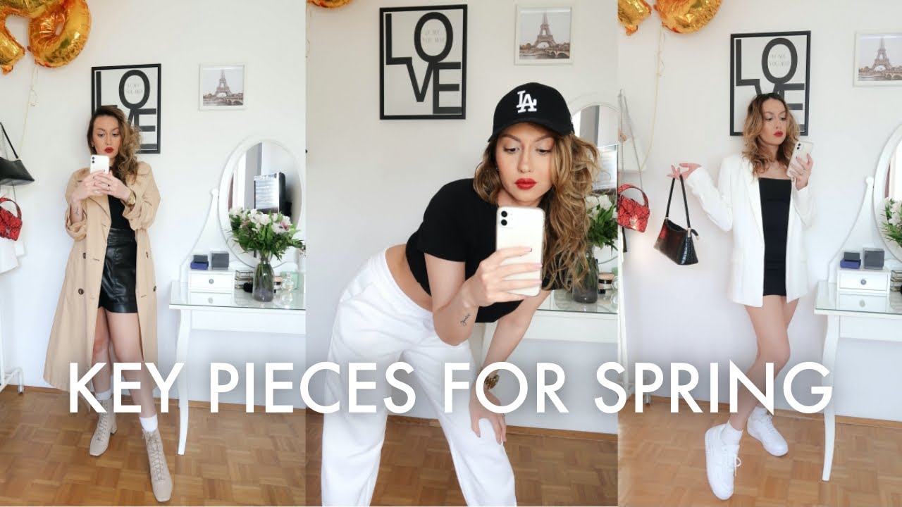SPRING KEY PIECES | CLOSET ESSENTIALS FOR SPRING - YouTube