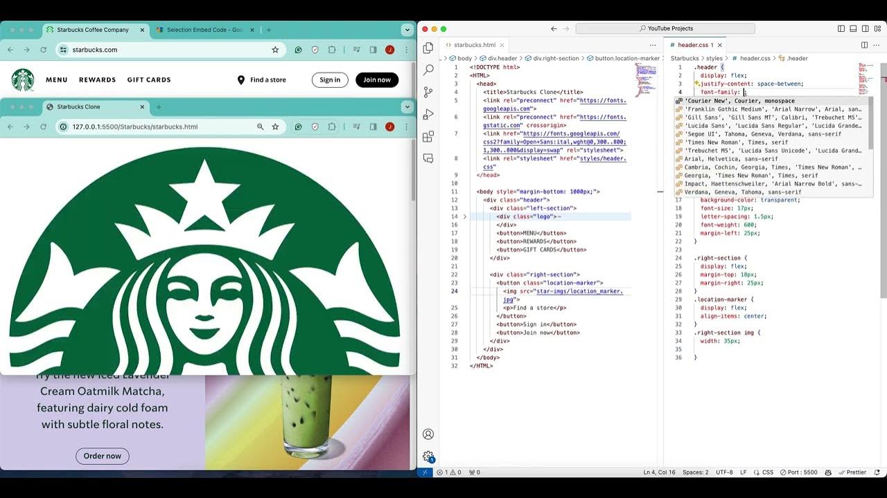 Asmr Starbucks Homepage Build Html And Css No Talking Youtube