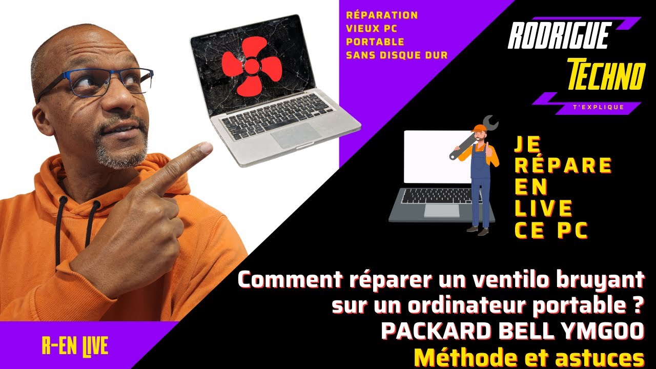 Comment réparer un ventilo bruyant dans un pc portable - YouTube