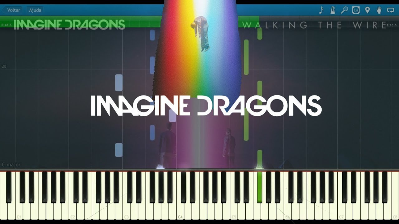 Walk The Wire Synthesia - Imagine Dragons - Piano Tutorial Easy - YouTube