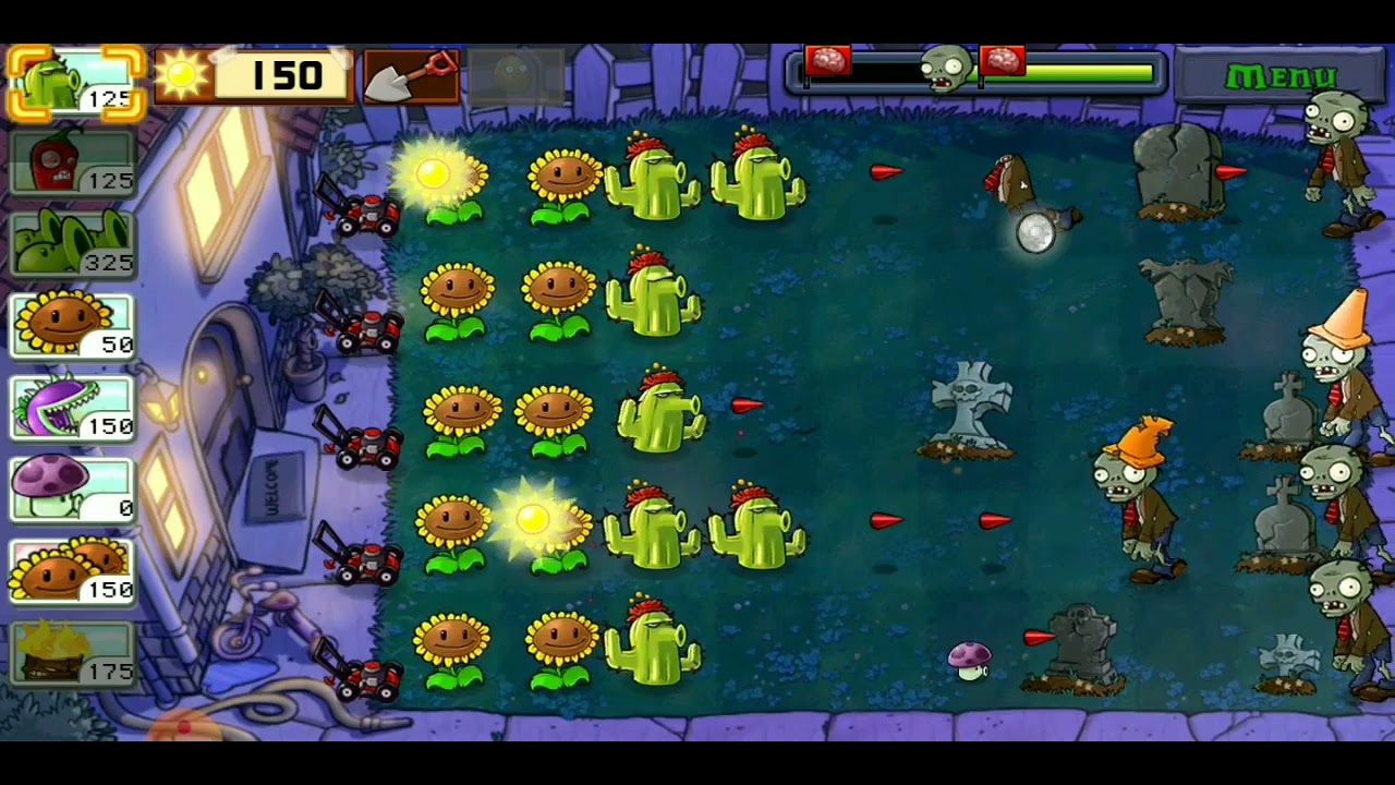 Plants vs.Zombies || Adventure 2 Night Level8 #pvz #Adventure #Plantsvs ...