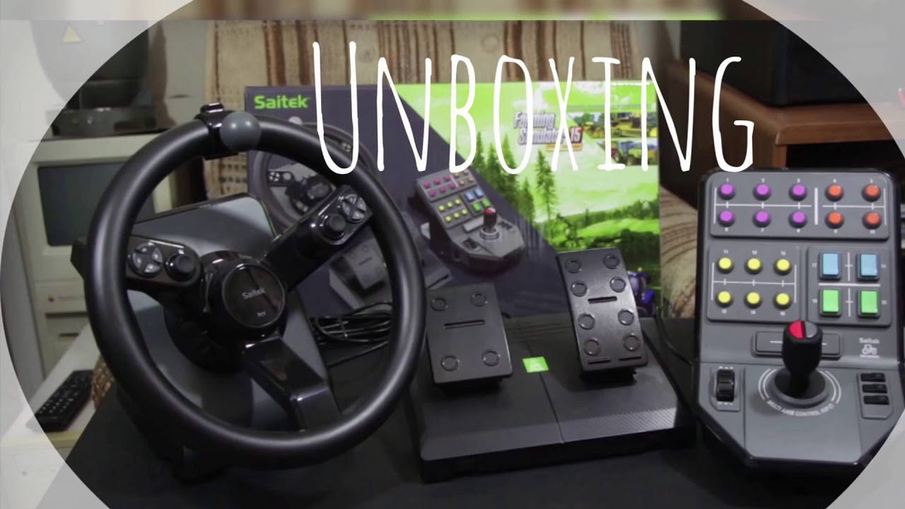 UNBOXING VOLANT SAITEK FARMING SIMULATOR 15 GOLD FR - YouTube