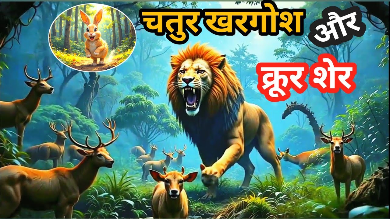 चतुर खरगोश और क्रूर शेर । The Clever Rabbit And The Cruel Lion - YouTube