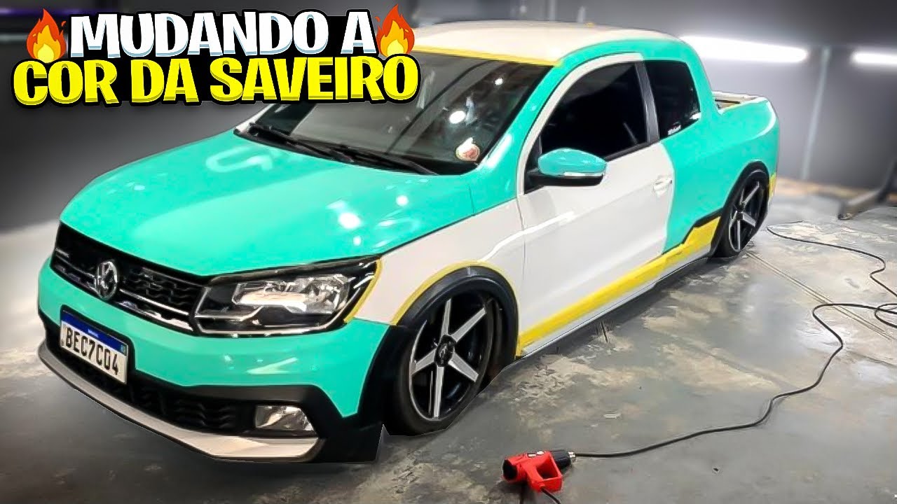 NOVA COR DA SAVEIRO CROSS G7 REBAIXADA - YouTube