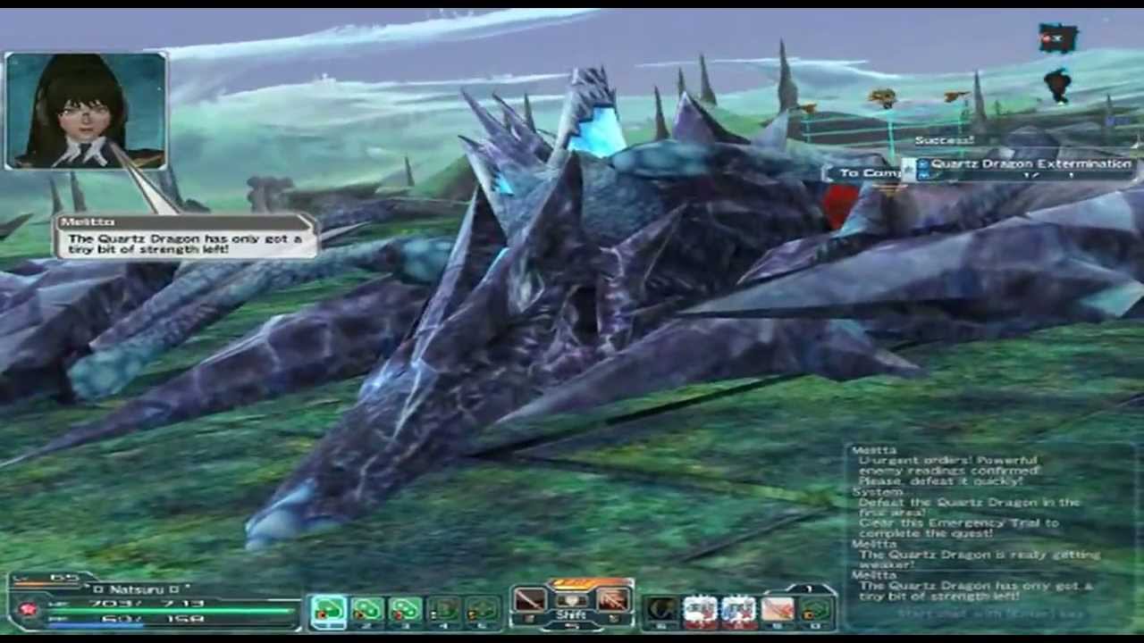 [PSO2] クォーツ・ドラゴン [Quartz Dragon] [SH] [Solo] No Damage BR/HU - YouTube
