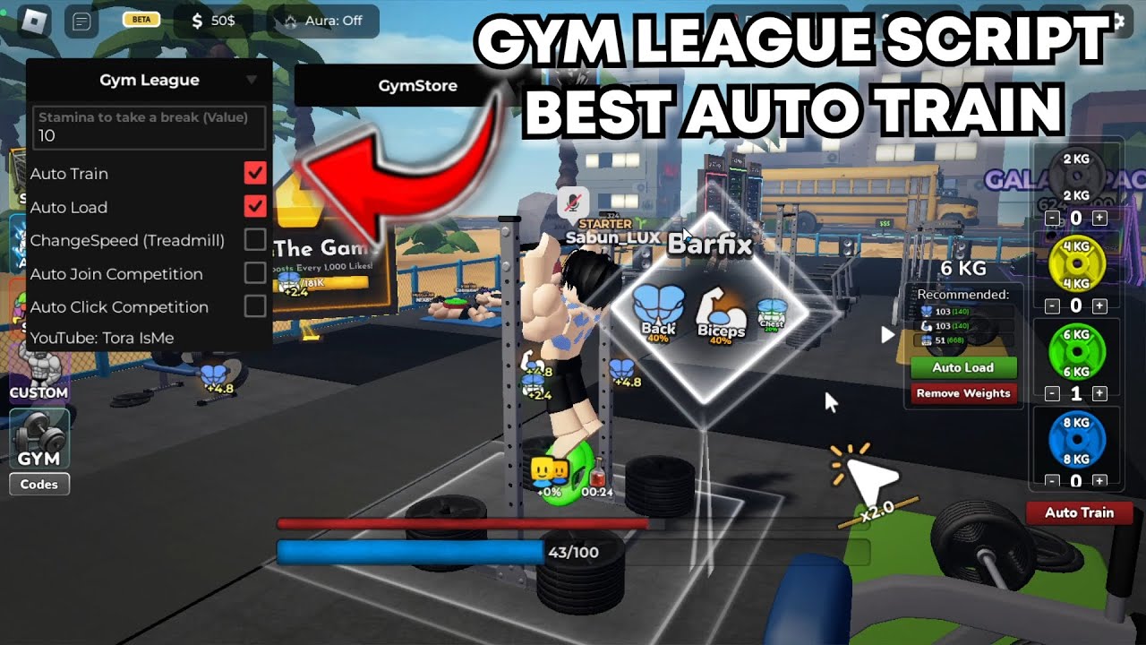 Gym League Script Roblox | Best Auto Train & Fast - YouTube