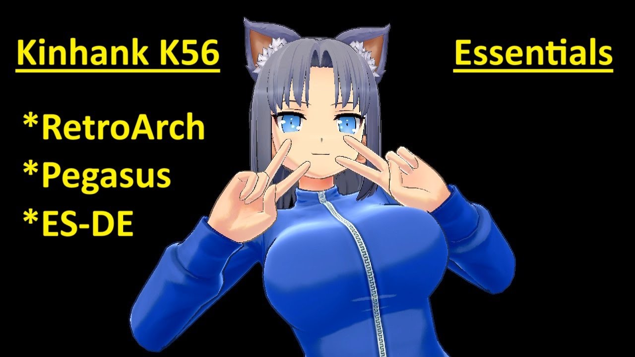 Kinhank K56 Essentials--Pegasus, ES-DE, RetroArch - YouTube