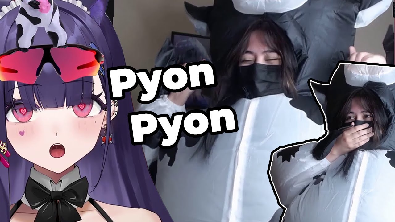 Numi Pyon Pyons IRL in a Cow Costume - YouTube