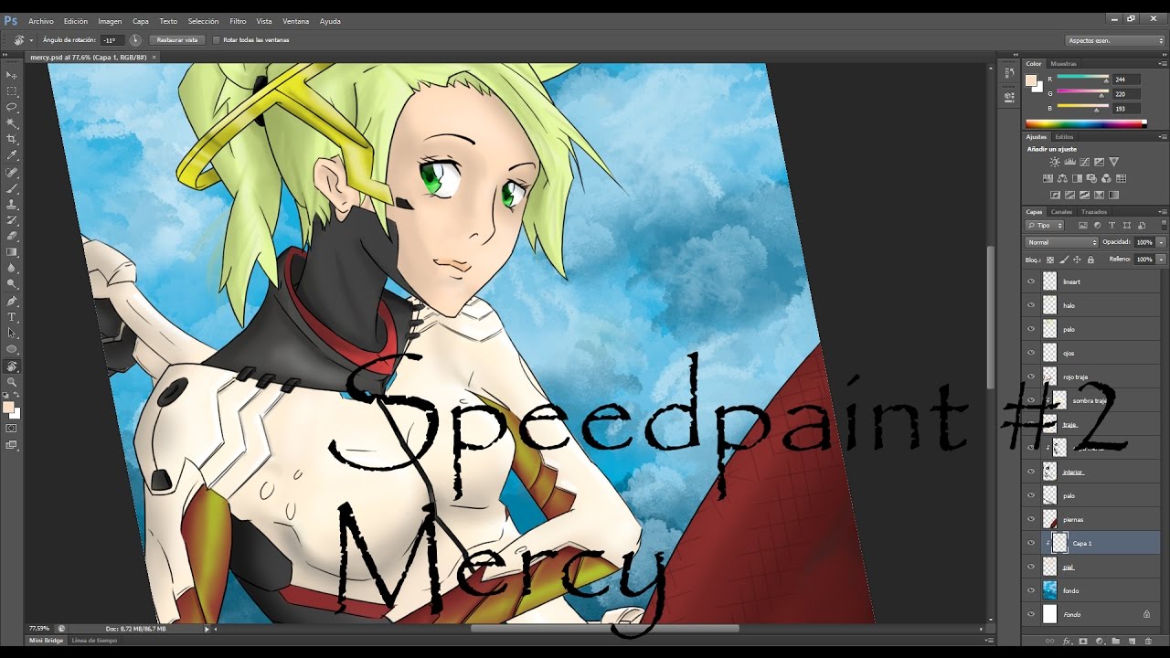 Drawing Mercy from Overwatch | Speedpaint #2 - YouTube