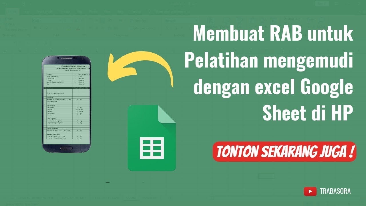 Cara membuat RAB untuk pelatihan mengemudi di excel menggunakan ...