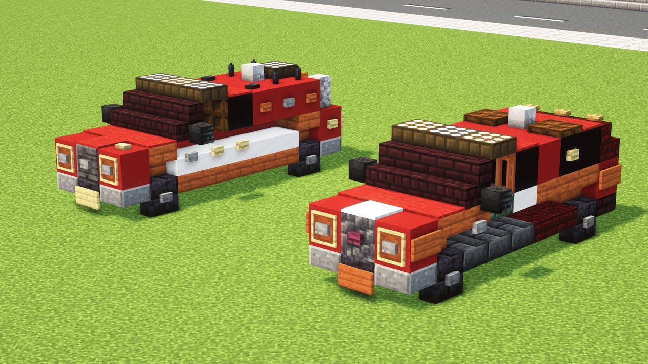 Minecraft FDNY LAFD Fire Battalion Chief SUV Tutorial - YouTube