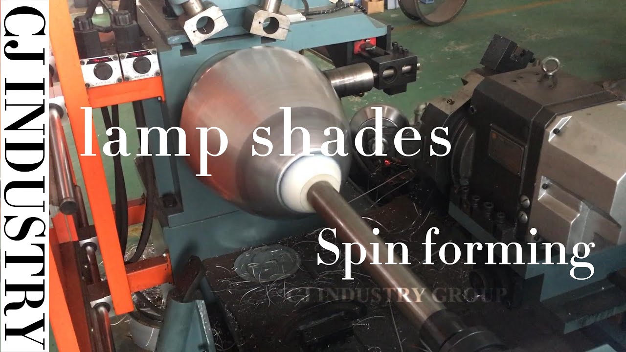 CNC metal spinning lamp shades machine - YouTube