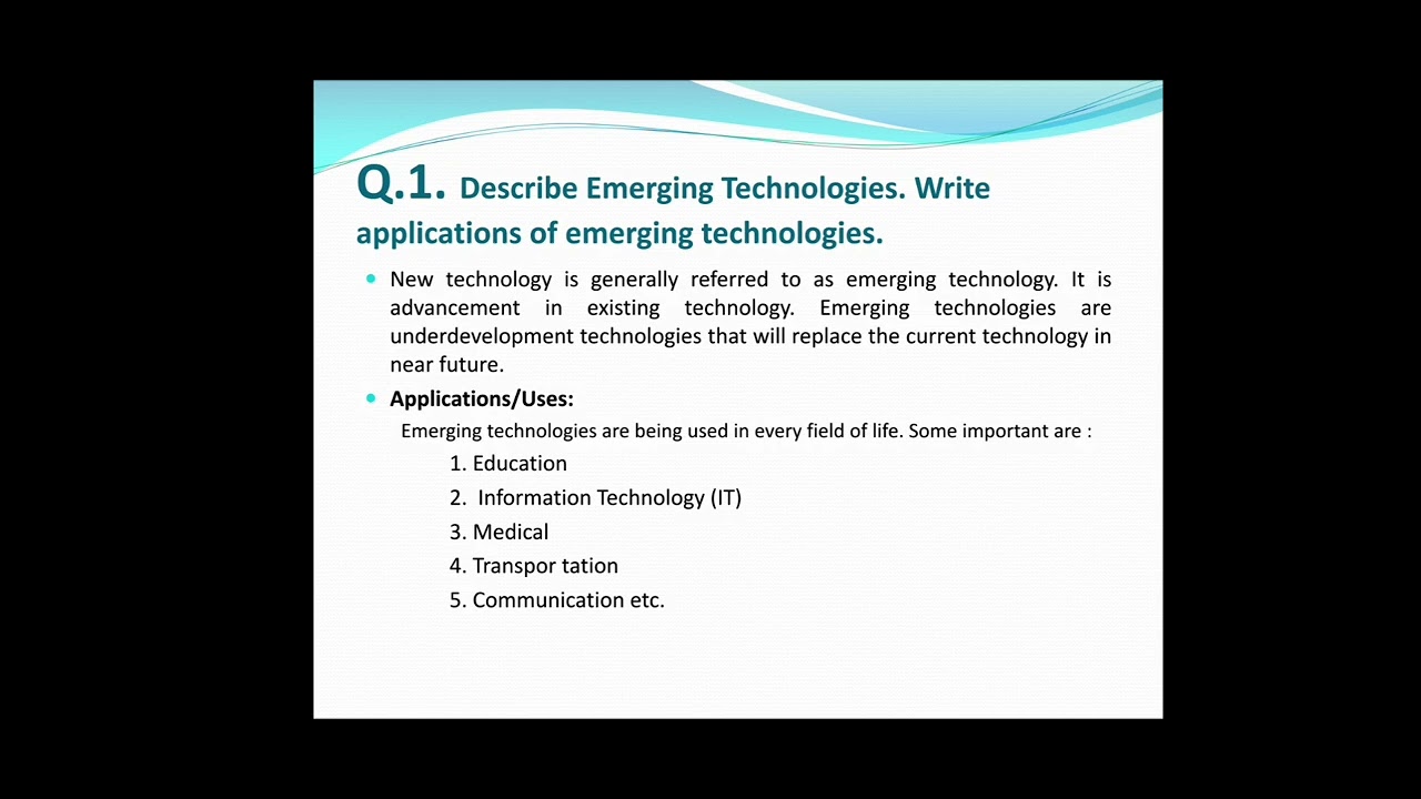 Emerging Technologies (Unit 1 Computer 8) - YouTube