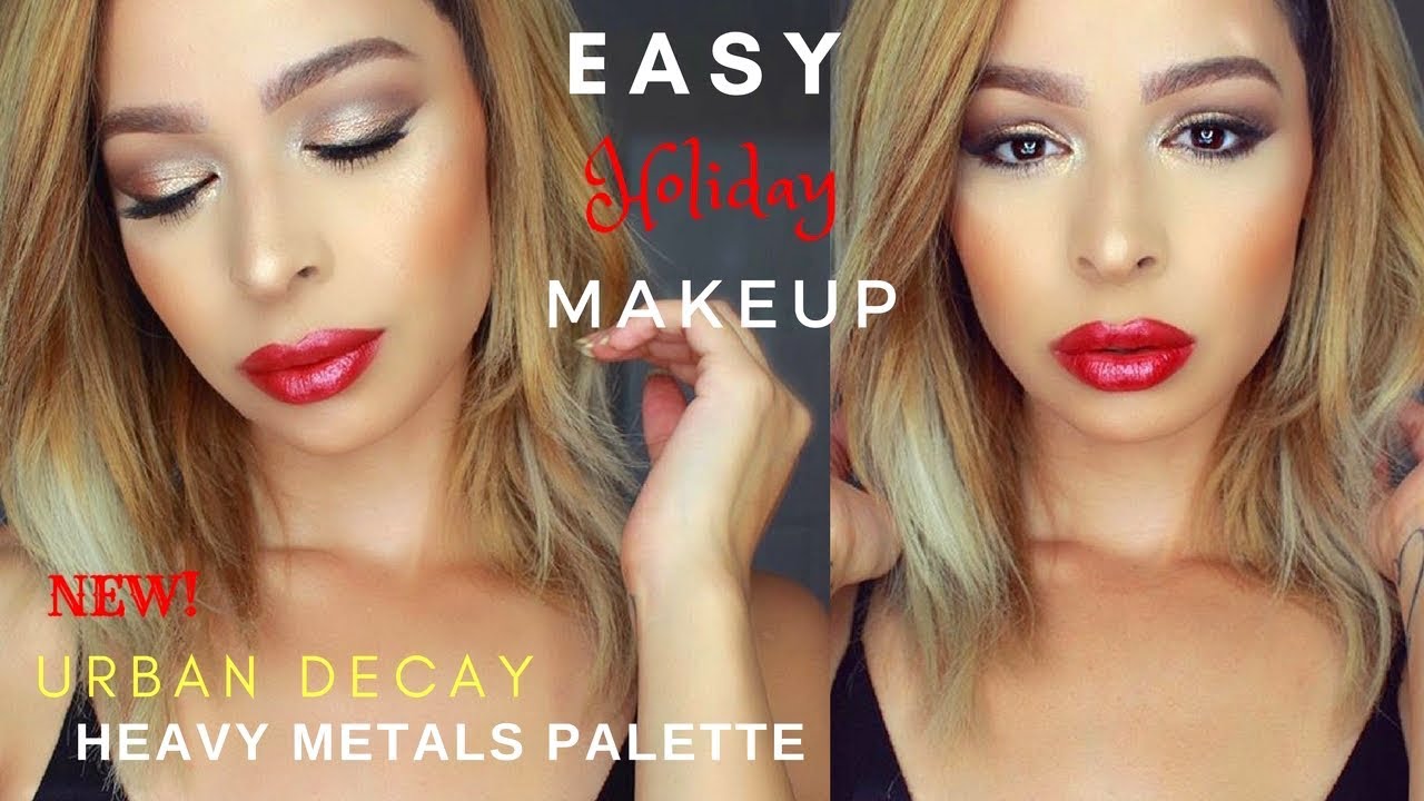 Urban Decay Heavy Metals Holiday Glam Makeup Tutorial - YouTube