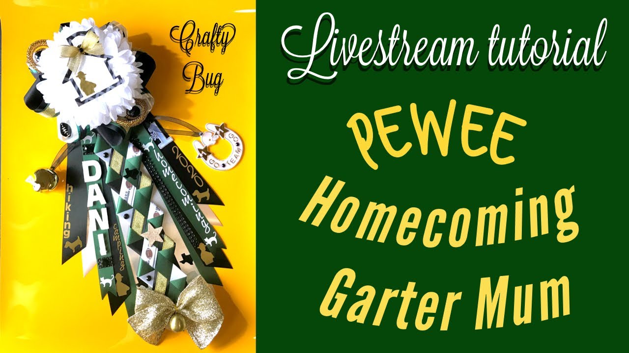Pewee homecoming garter mum live tutorial/ how to make homecoming mums ...