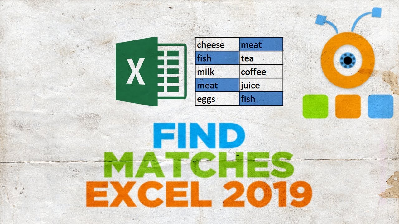 How To Find Matches In Excel 2019 YouTube How To Find Matches In Excel 2019 YouTube