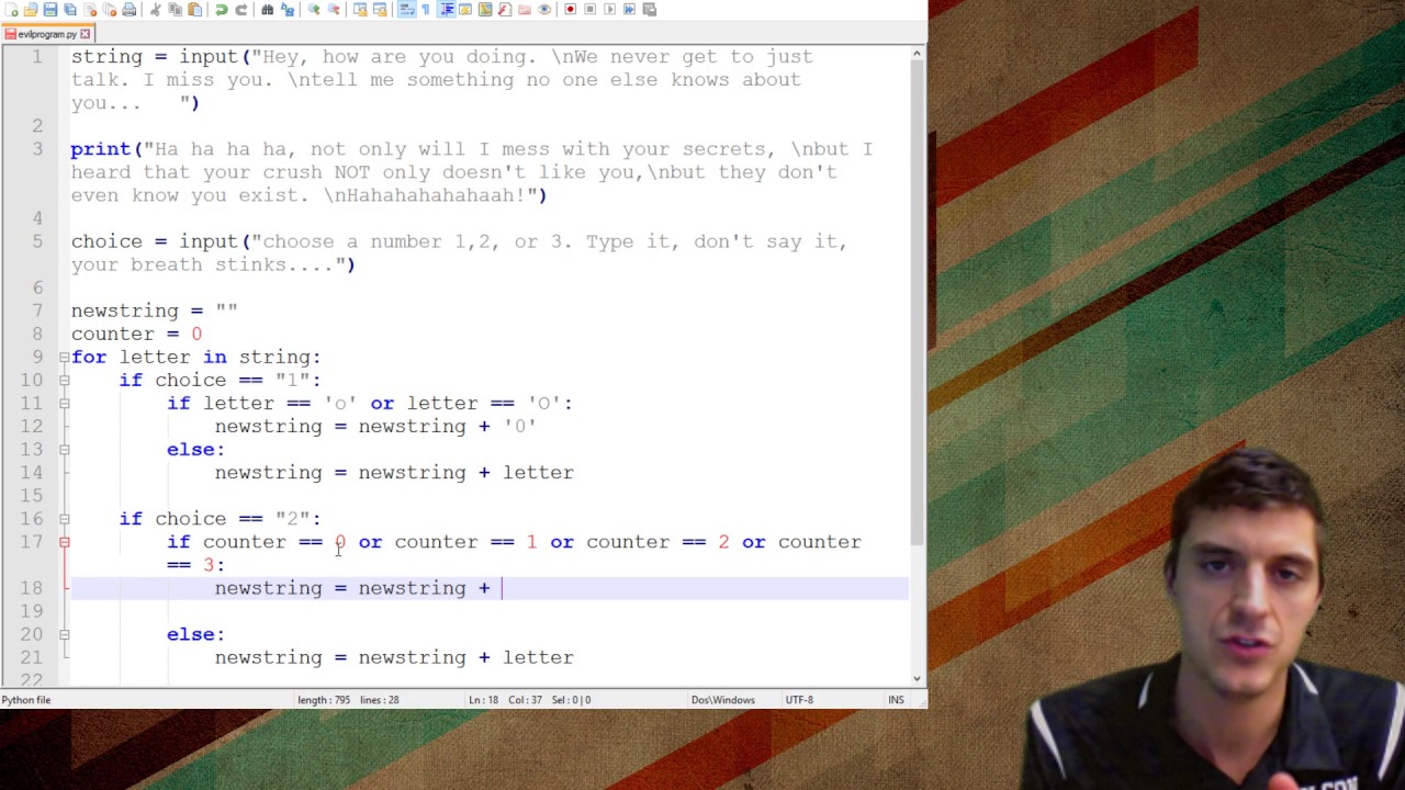 Learning Python Level 4 2 Evil Program YouTube learning-python-level-4-2-evil-program-youtube
