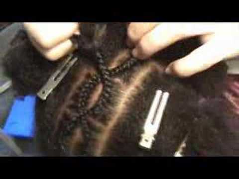 How to do Criss-cross Cornrows Part 2 - YouTube