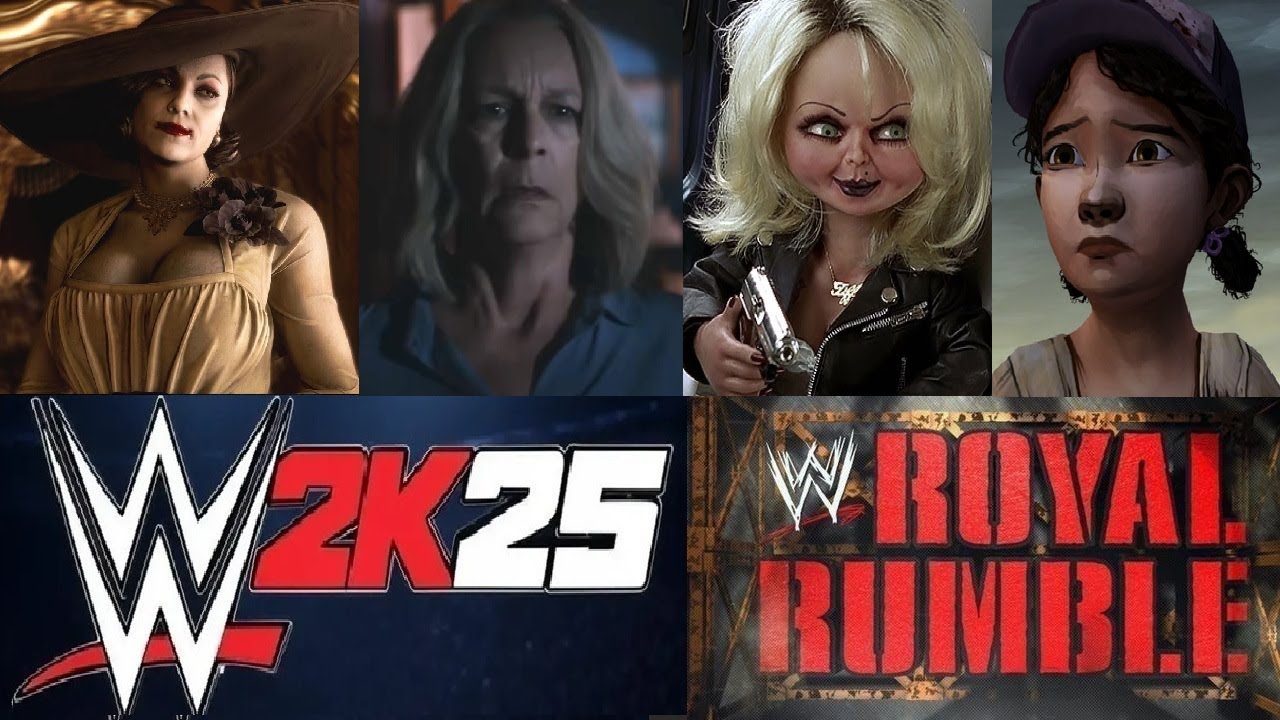 WWE 2K25 Created Superstar Royal Rumble Horror Female Characters - YouTube