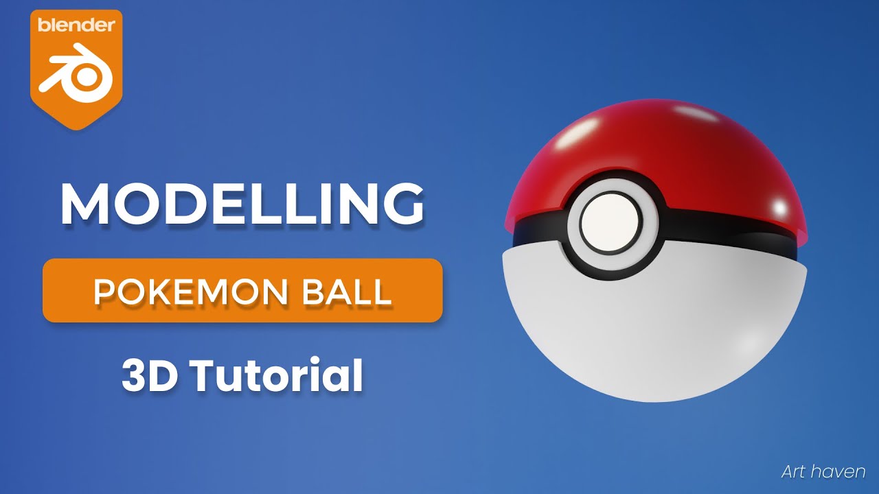 How to Make Pokemon ball in Blender - YouTube
