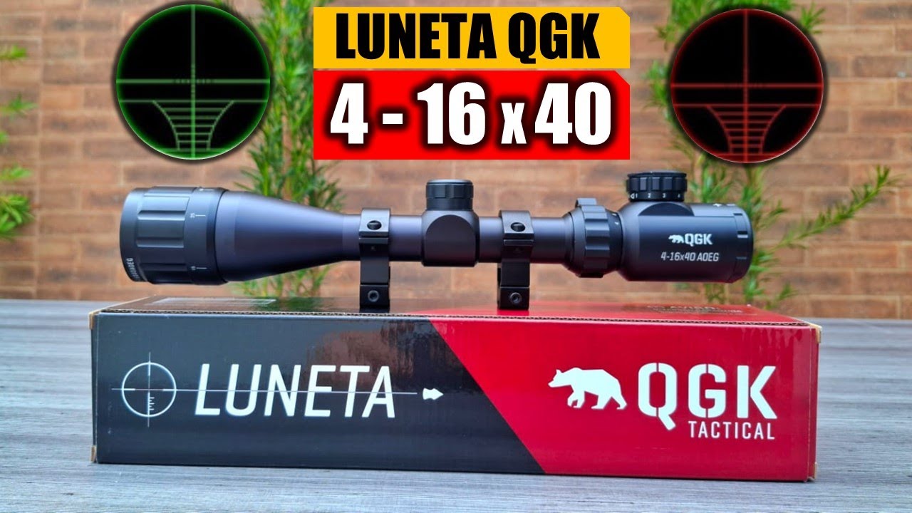 LUNETA QGK 4-16x40 MIL DOTS - UNBOXING E REVIEW COMPLETO! - YouTube