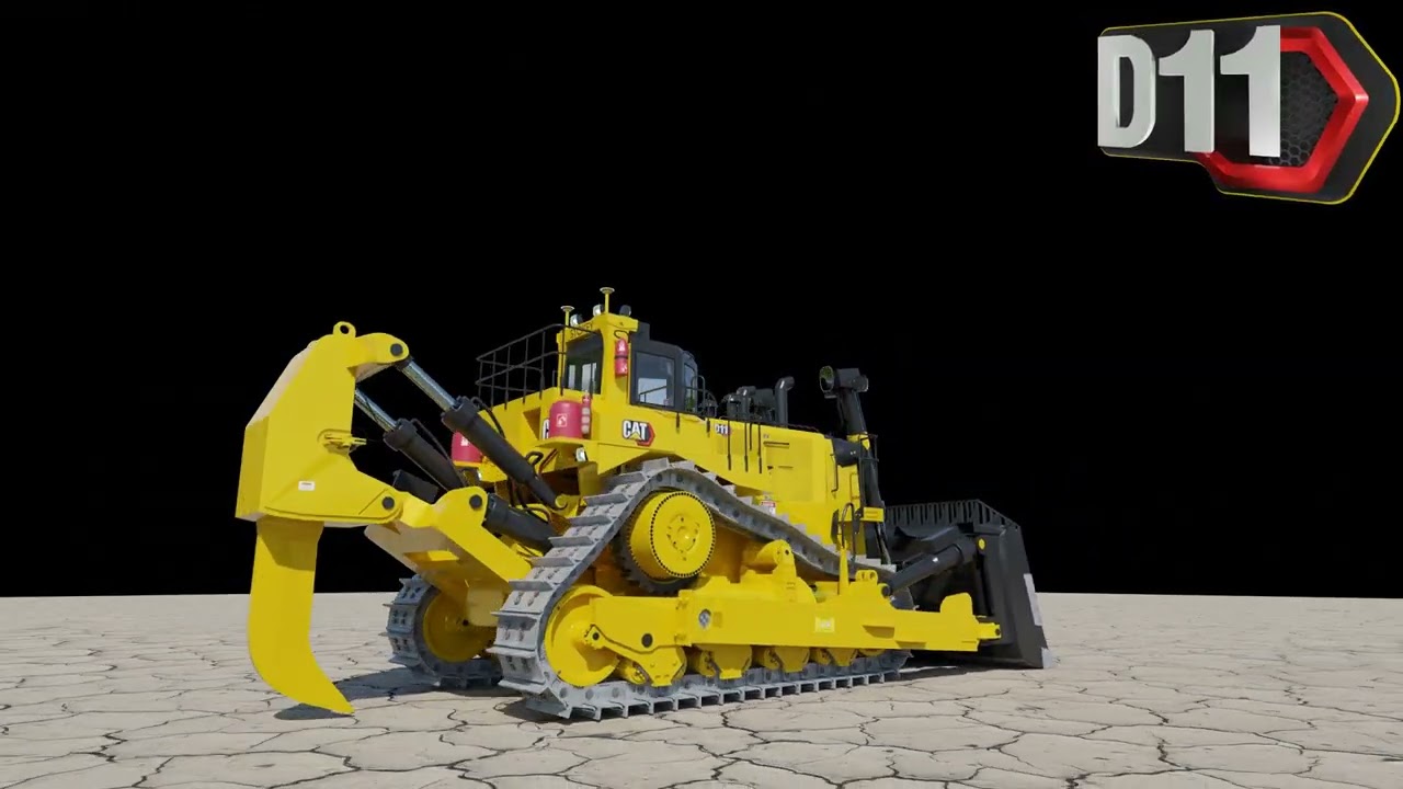 Blender CAT D11 Bulldozer animation 4K - YouTube