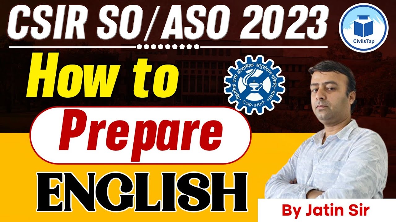 CSIR SO/ASO 2023 | How to prepare English? | Complete Strategy - YouTube