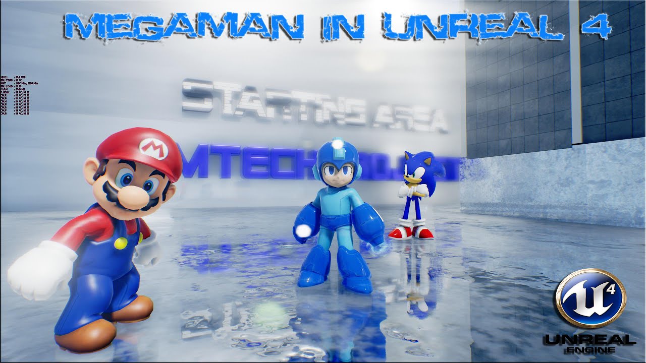 Mega man In Unreal 4 Engine [ 4.9.1 ] - YouTube