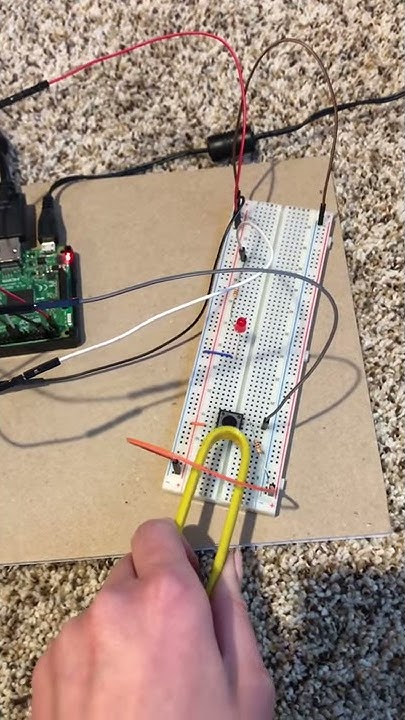 Week 4 - blinking LED and push button RSpi - YouTube