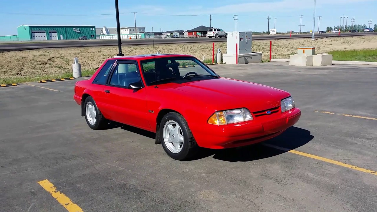 1993 Mustang LX Foxbody 5.0 notchback coupe - YouTube