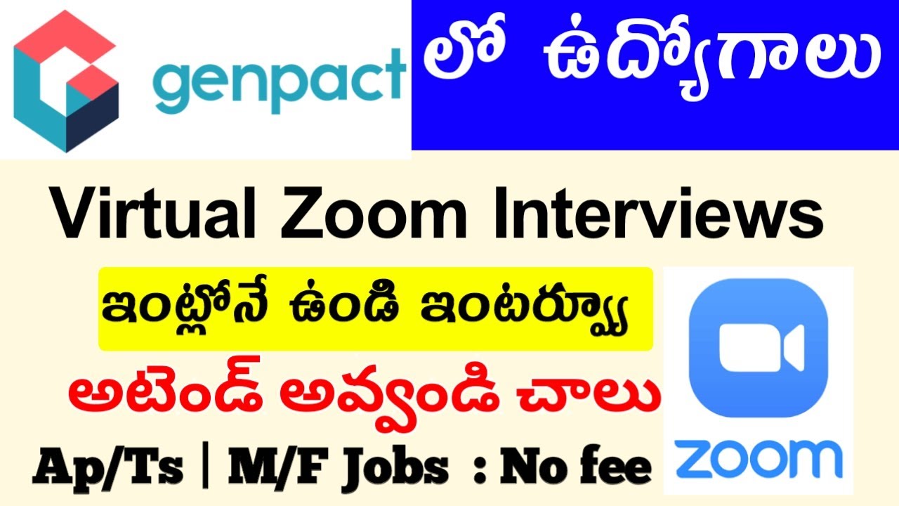 Genpact Virtual Zoom Interview | Genpact Latest Jobs | Genpact Jobs ...