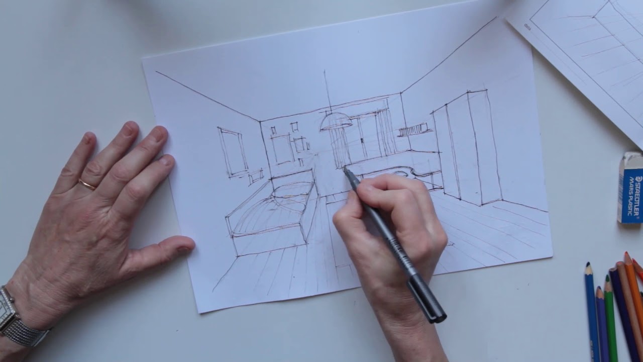 TUTORIAL PROSPETTIVA CENTRALE STANZA - YouTube
