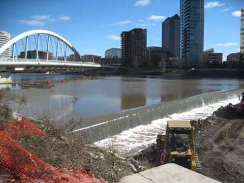 Main Street Dam Removal in Downtown Columbus - YouTube