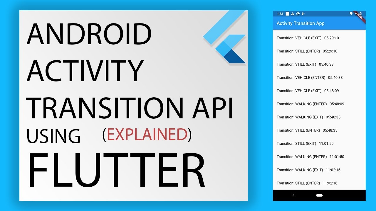 Explained Android Activity Transition Flutter Background Service Youtube