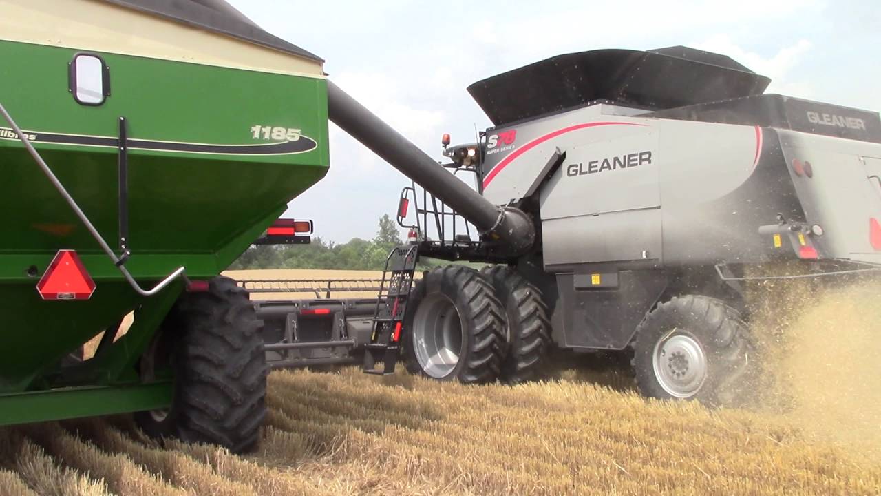Gleaner S78 Combine Harvesting Wheat - YouTube