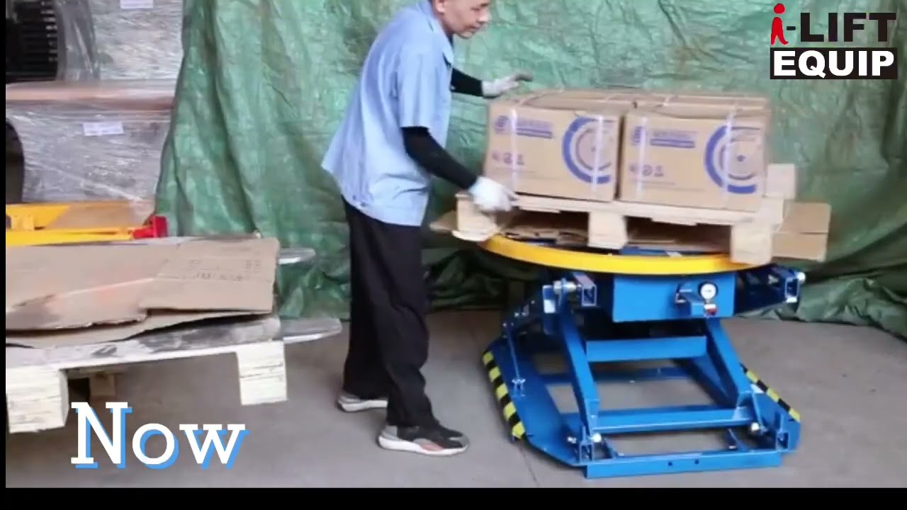 i lift QAL1000 quick airbag loader, pneumatic rotating table - YouTube