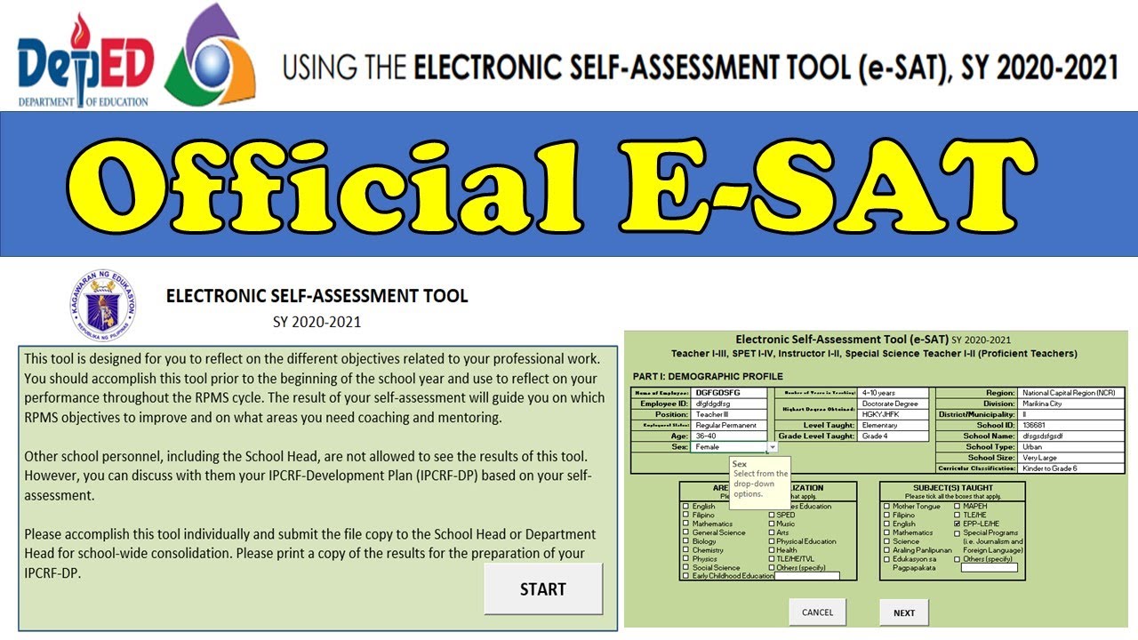 HOW TO ACCOMPLISH E-SAT 2020-2021 STEP BY STEP TUTORIAL WITH FREE ESAT ...