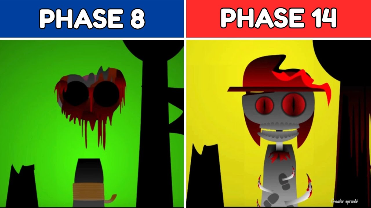 SPRUNKI DEFINITIVE PHASE 8 VS PHASE 14 REMAKE | NEW MODS #sprunki # ...