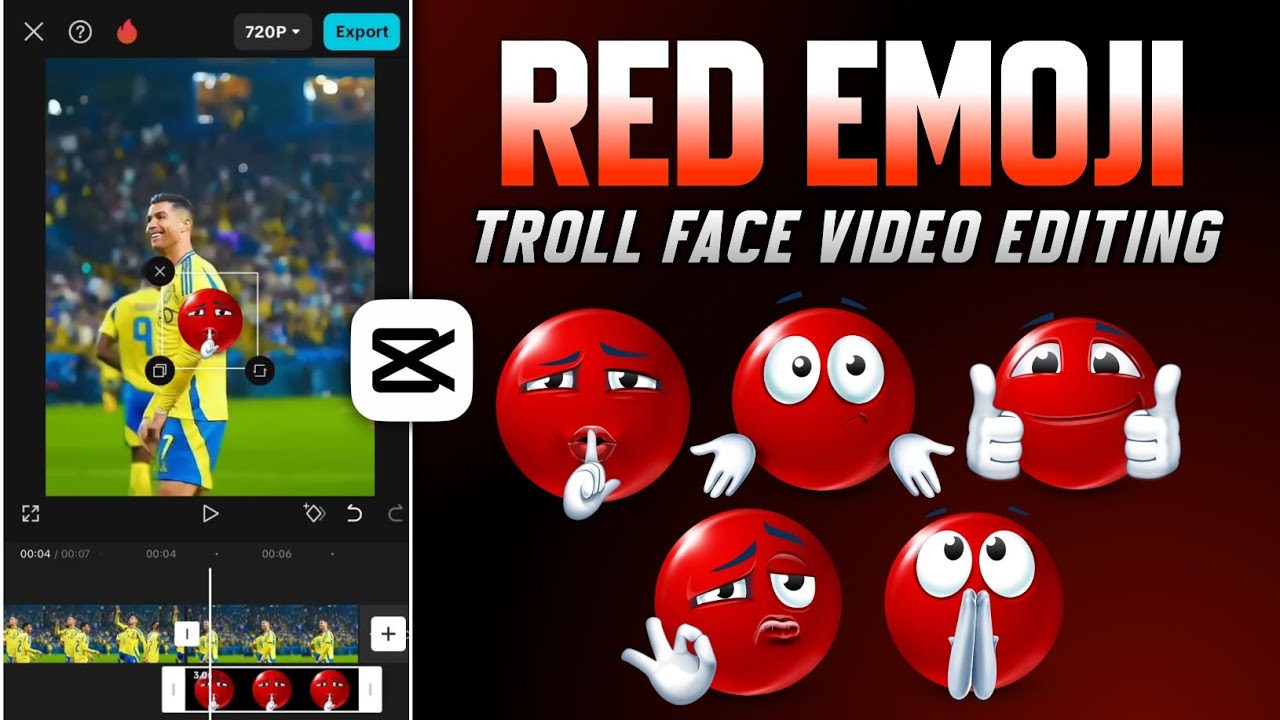 Red Emoji Troll Face Video Editing In CapCutCapCut Red Emoji Troll Face ...
